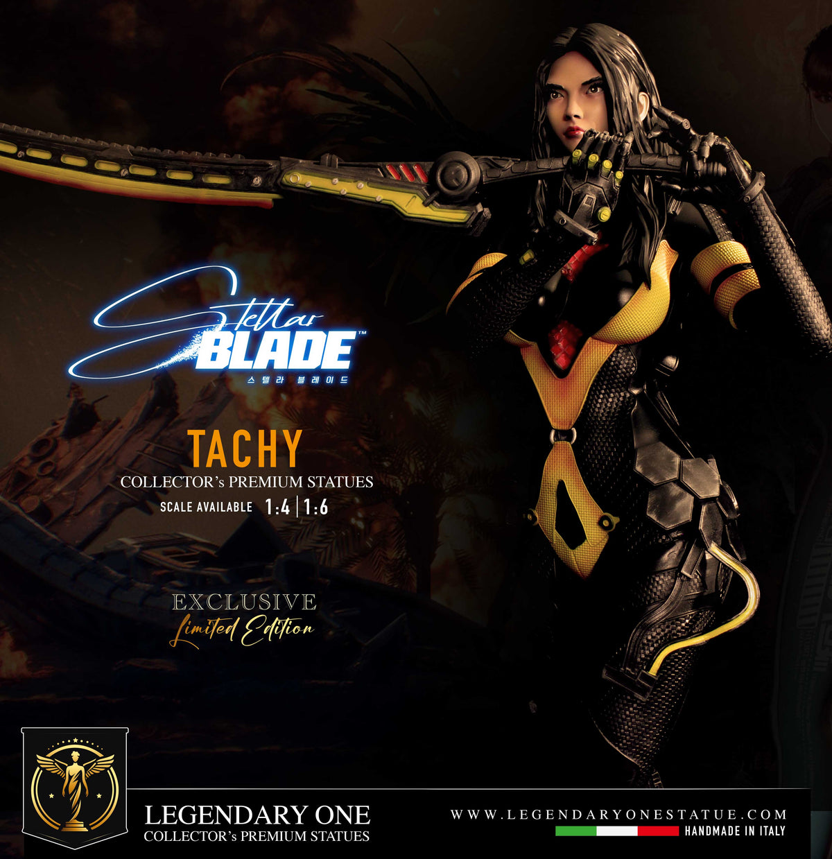 Stellar Blade Figure Exclusive - Tachy Collectible Statue - Black Bo ...